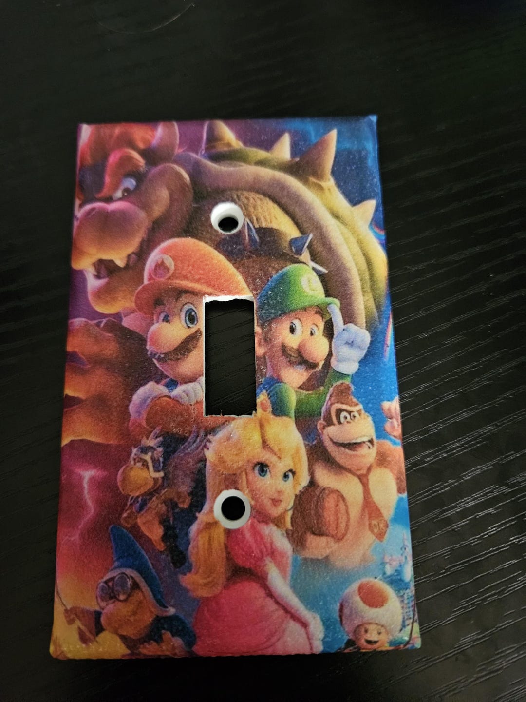 Super Mario Bros Crew Print Decoupaged Light Switch Cover More Options ...