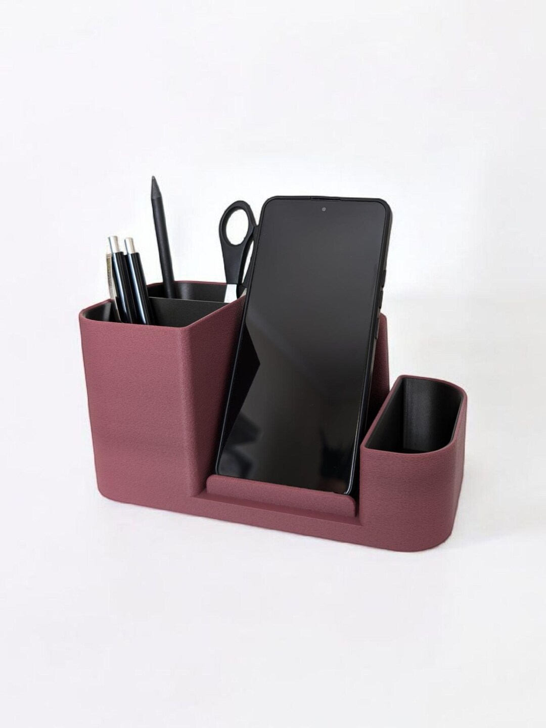 Modern Desk Organizer With Phone Holder | Pen Holder | 3D Printed PLA ...