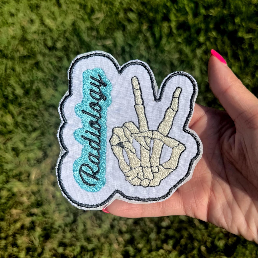 Radiology Skeleton Hand Peace Sign Patch: Spooky Medical Gift - Etsy
