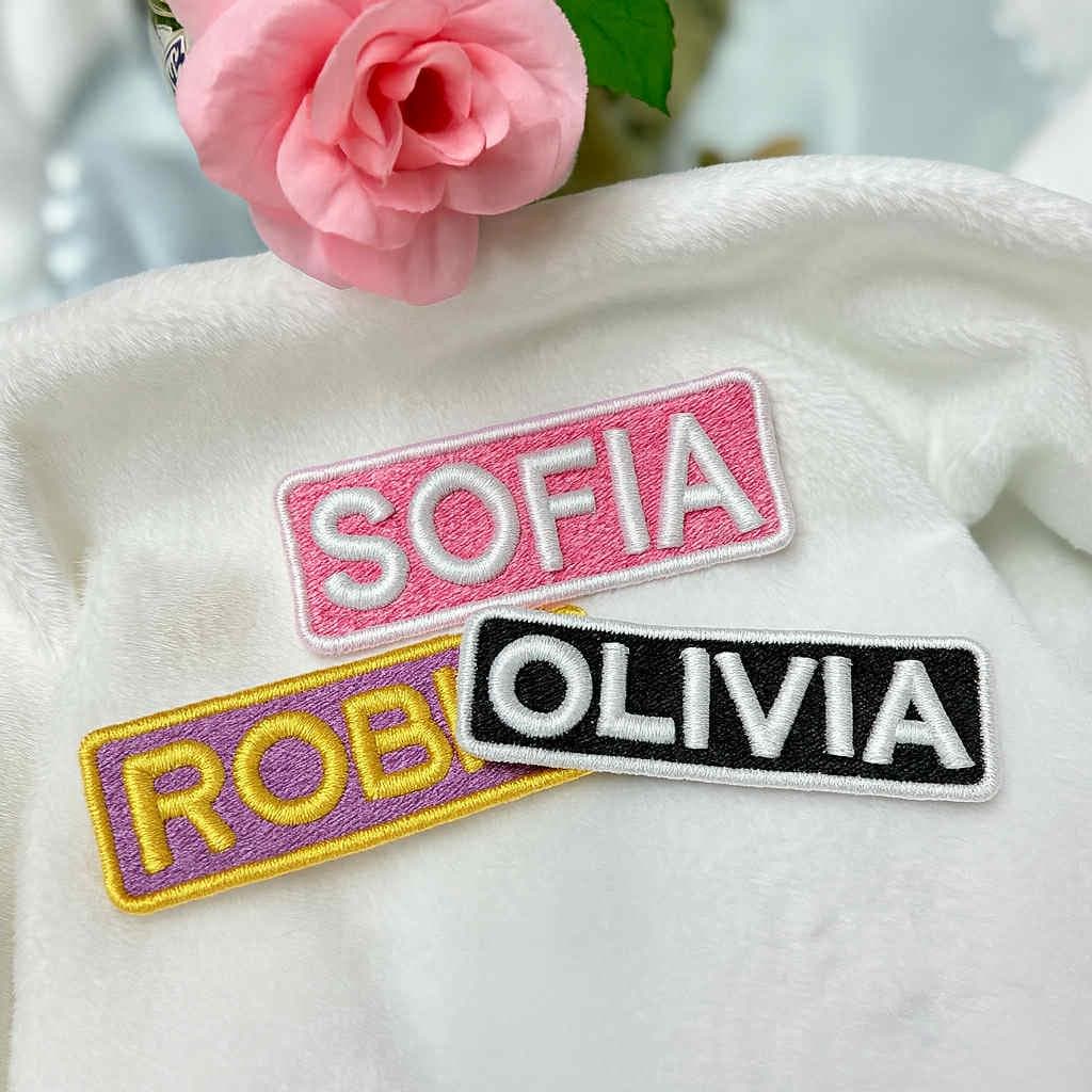 Personalized 3D Embroidered Name Patch, Custom Name Tag Embroidered ...