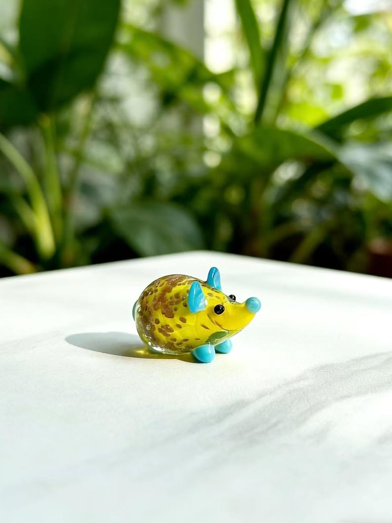 Handmade Glass Mouse Figurine, Mini Blown Glass Animal, Cottagecore ...