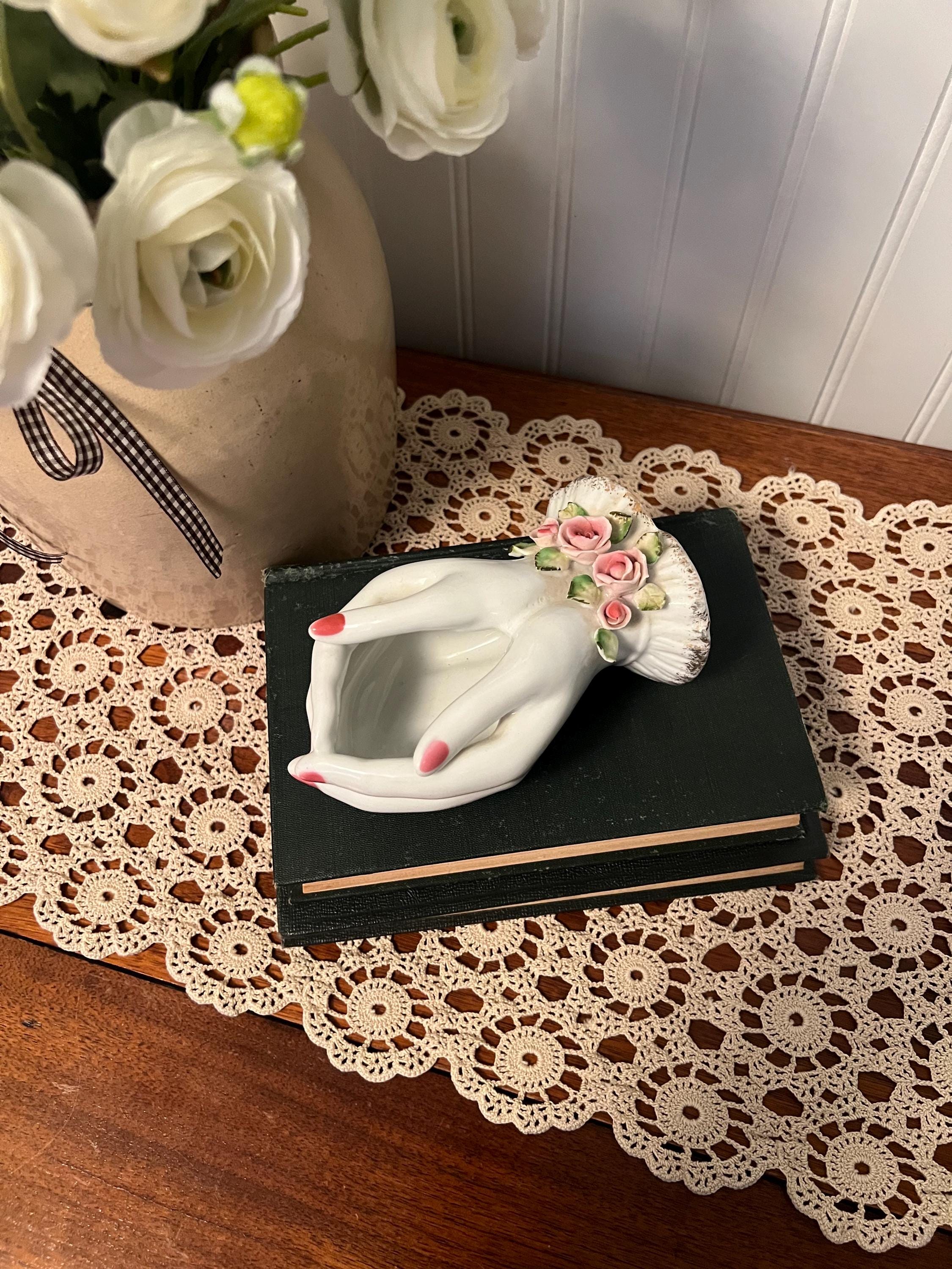 Vintage MCM Lefton China Hand-painted Porcelain Hands Dish - Etsy