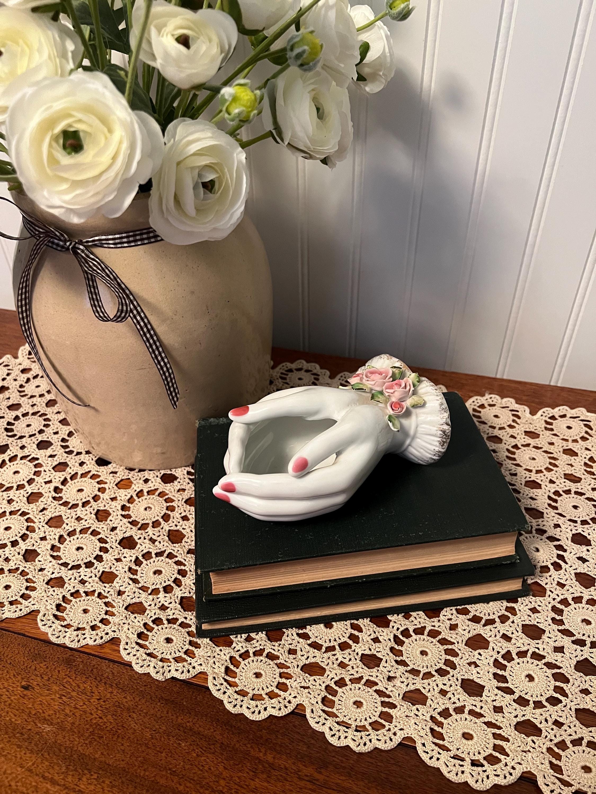 Vintage MCM Lefton China Hand-painted Porcelain Hands Dish - Etsy