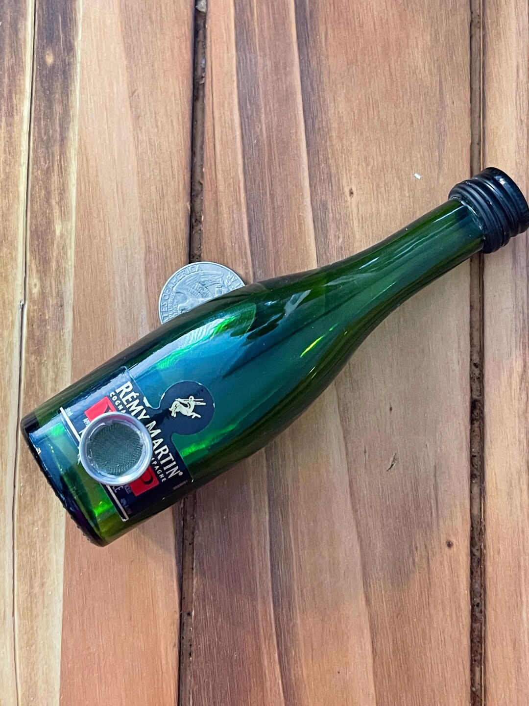 Mini Remy Martin Bottle Pipe: Upcycled Handcrafted Glass - Etsy