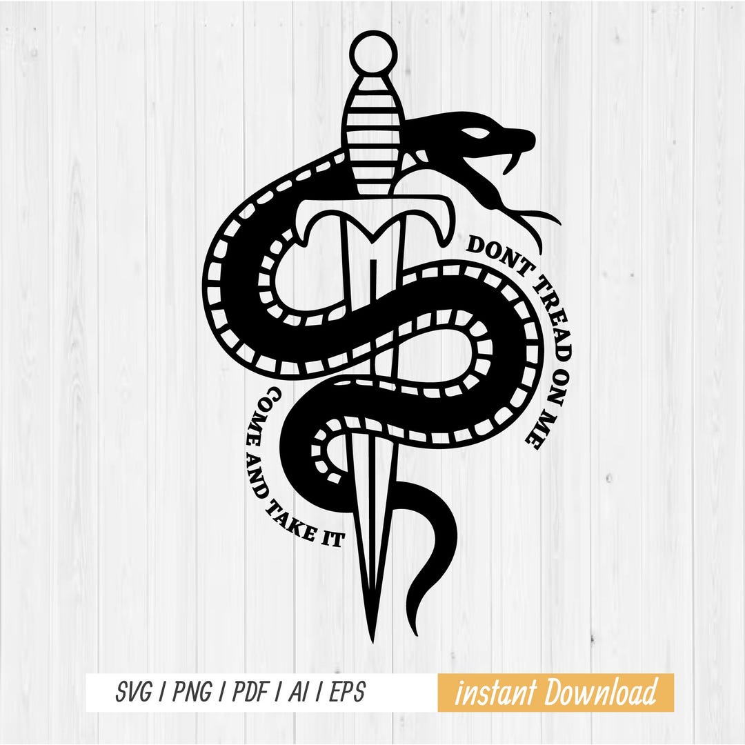 Don't Tread on Me SVG: Gadsden Flag, Patriotic Cricut & Sublimation ...