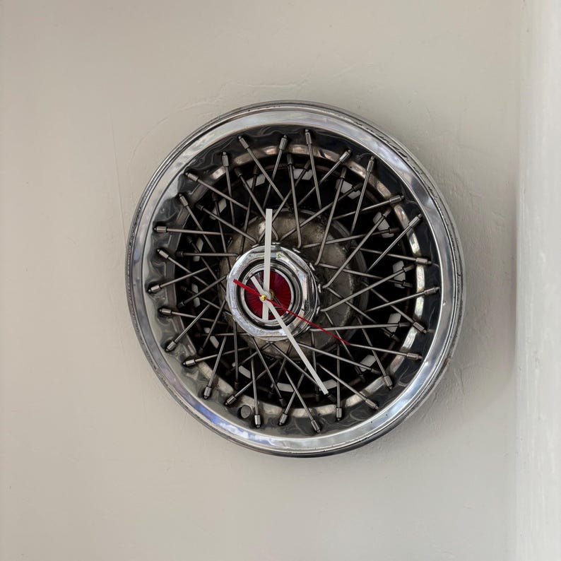 Pontiac Wheel Trim Clock - Reclaimed Car Part Wall Clock | Industrial ...