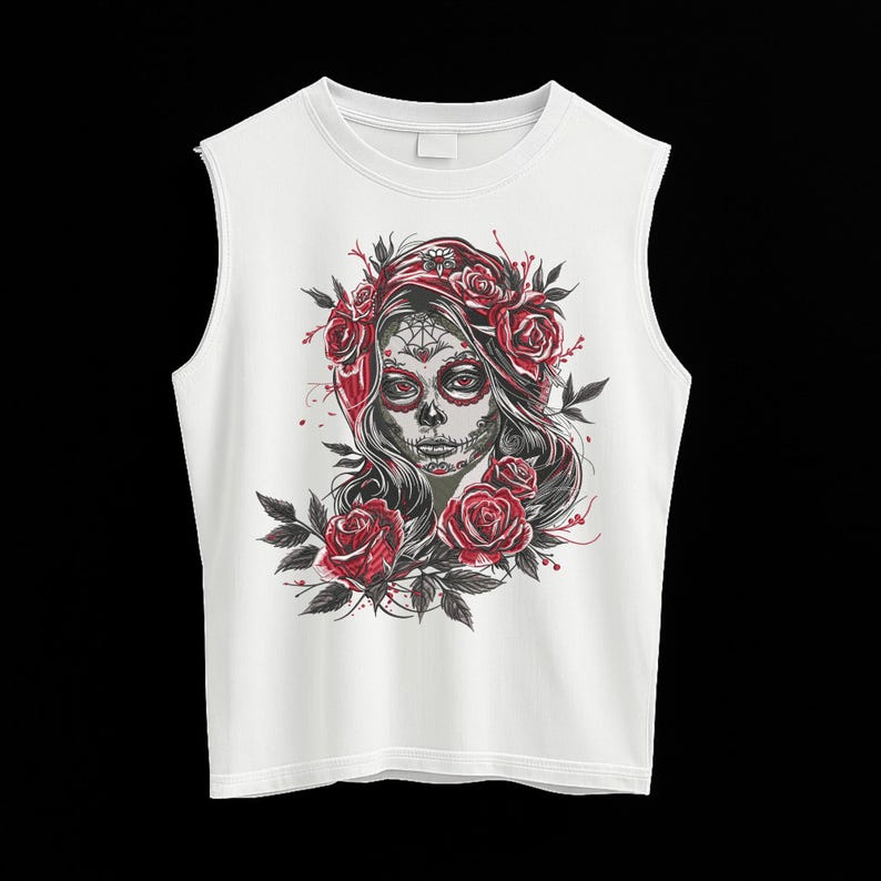 Sugar Skull Embroidery Design – Gothic Dark Art, Instant Download PES ...