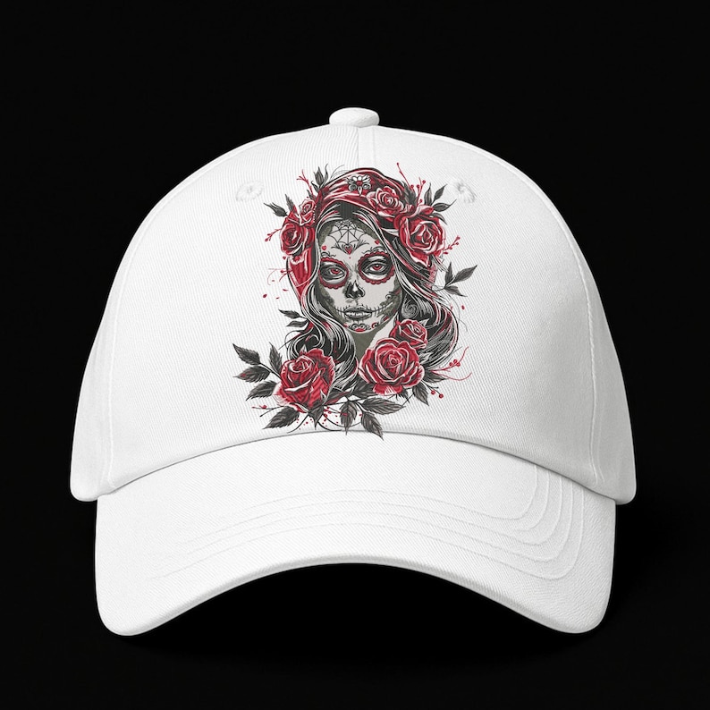 Sugar Skull Embroidery Design – Gothic Dark Art, Instant Download PES ...