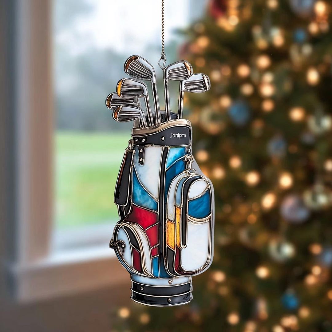 Personalized Golf Bag Christmas Ornament – Custom Name Golfer Gift With ...