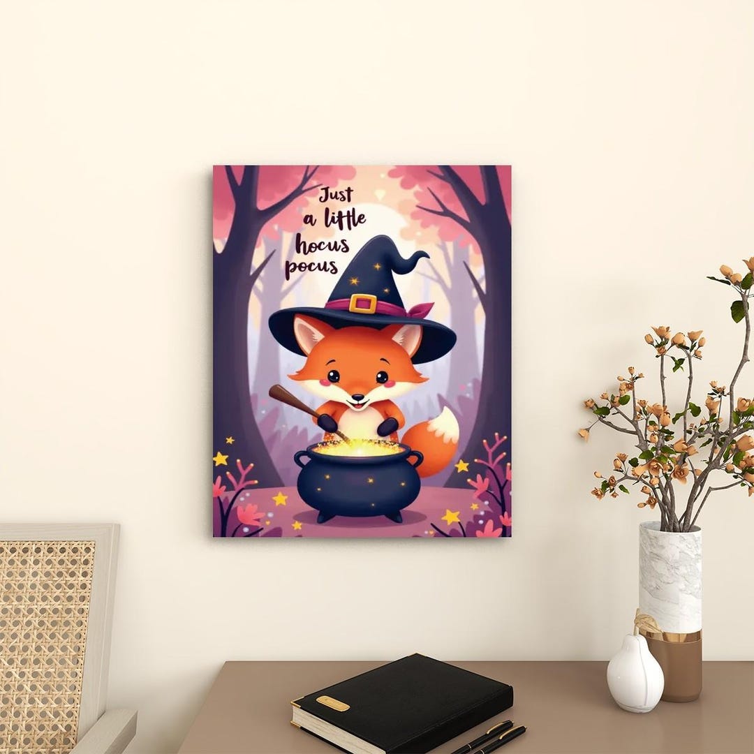 Witchy Halloween Nursery Decor Set, Hocus Pocus Baby Blanket, Clock ...