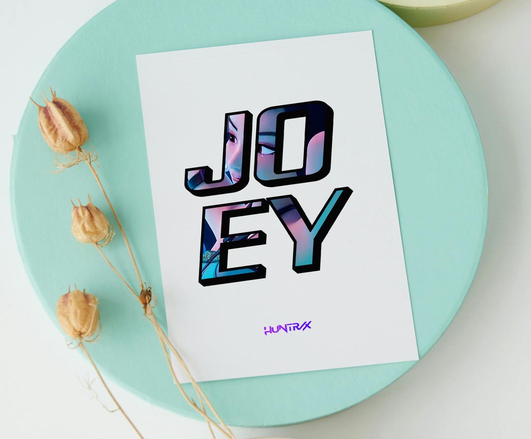 JOEY Printable Postcard, Poster – HUNTRIX K-pop Digital Wall Art Print ...