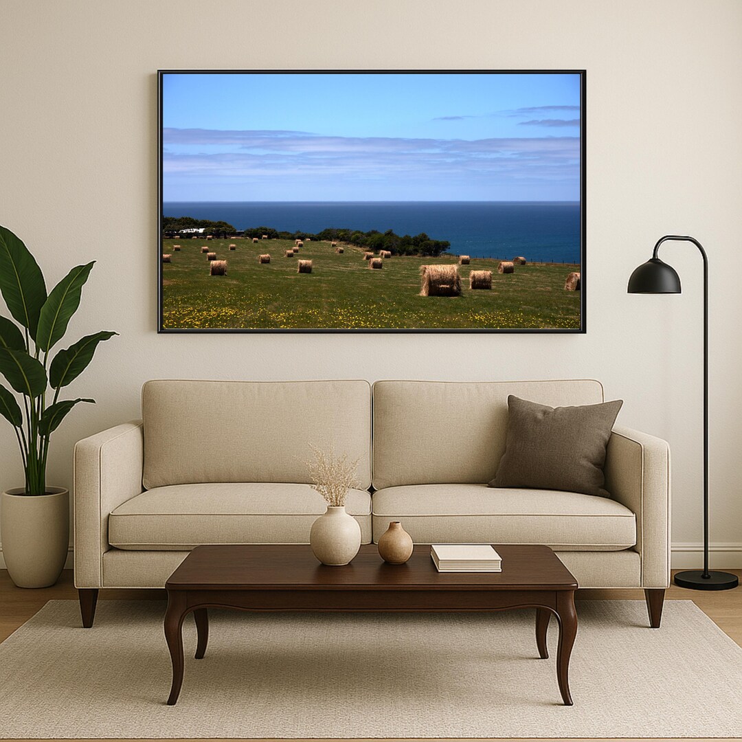 Printable Bales | Bales on a Coastal Field | Nature | Country | Wall ...