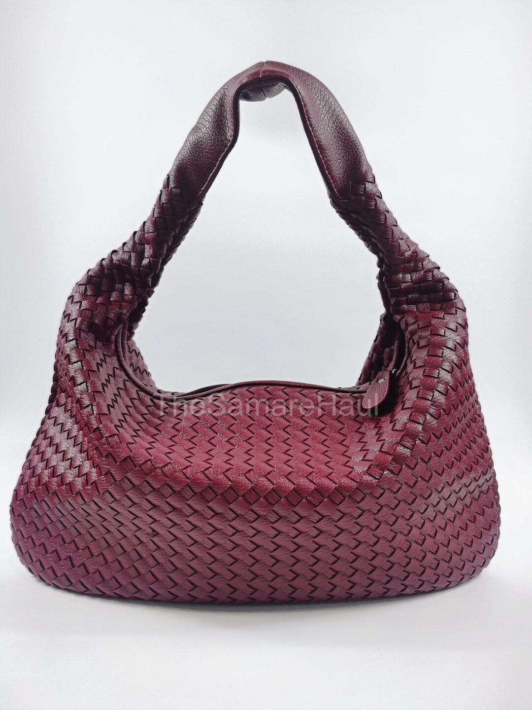 Hand Woven Crescent Moon Shoulder Bag: Large Capacity PU Leather - Etsy ...