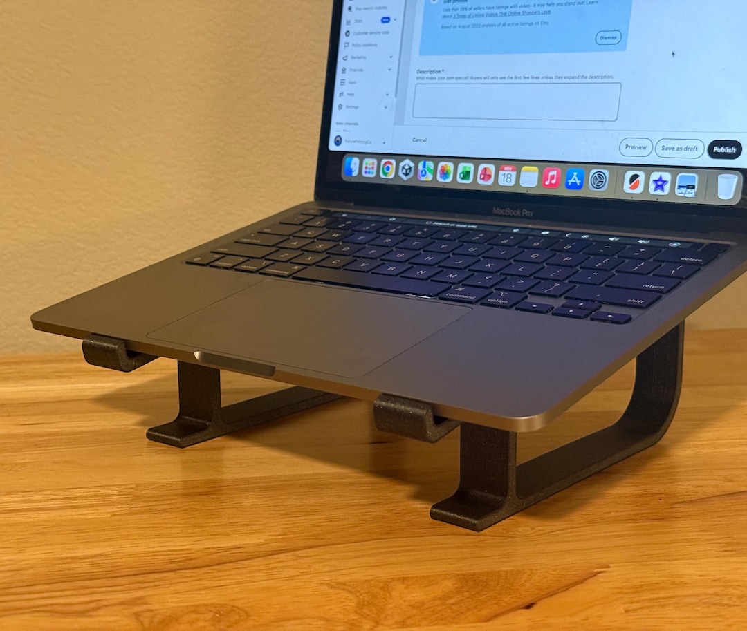 3D Printed Laptop Stand - Ergonomic MacBook & PC Riser - Etsy