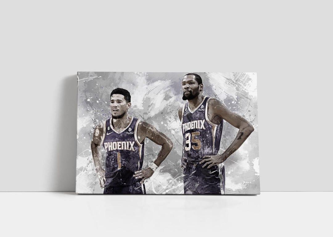 Devin Booker Kevin Durant Canvas Phoenix Suns Poster Basketball Wall ...