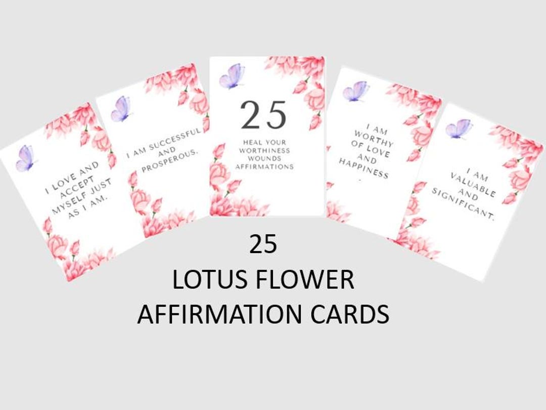 25 Worthiness Affirmation Cards | Printable Healing Deck for Self-love ...