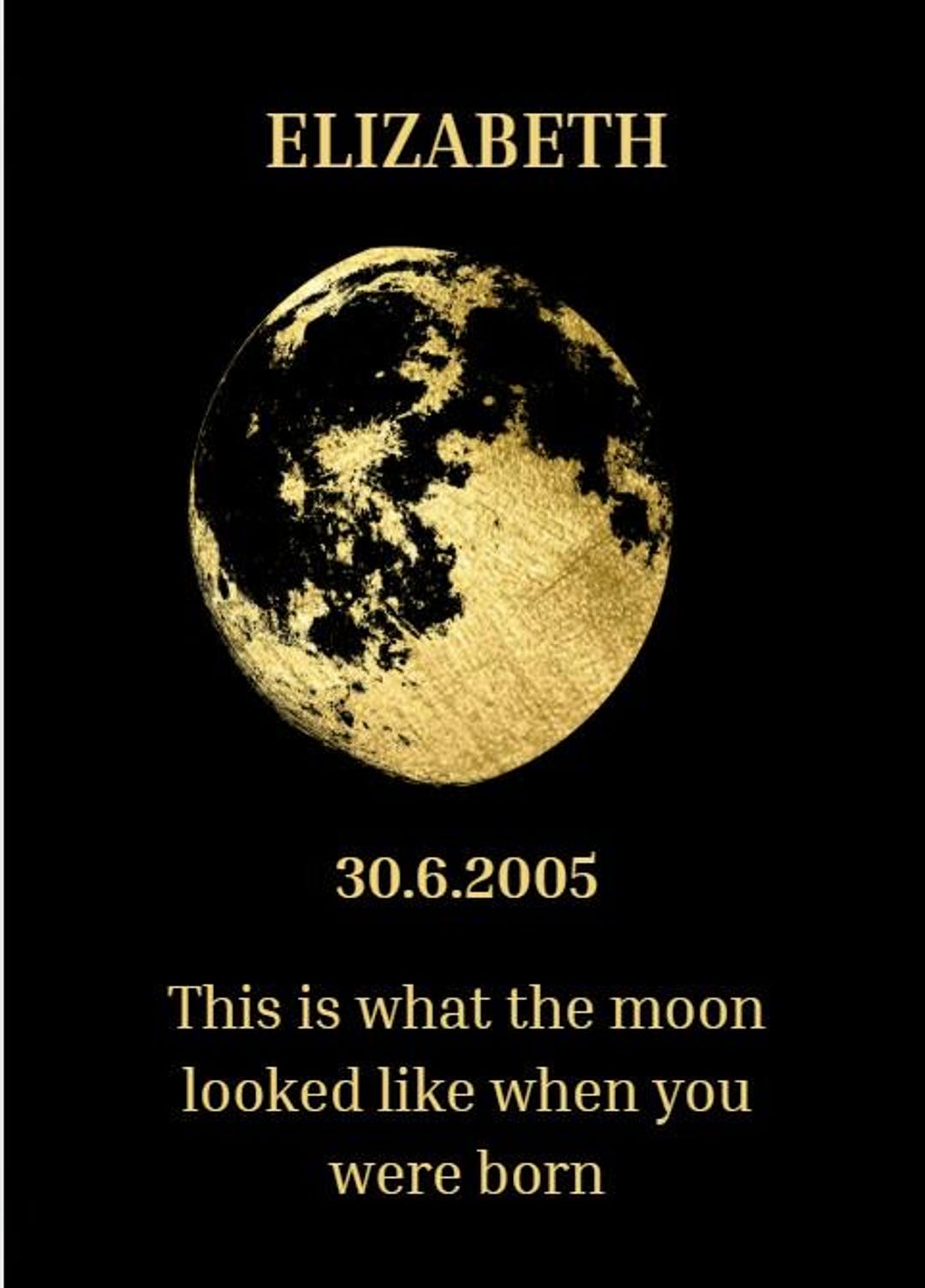 Personalized Moon Phase Wall Art • Custom Moon Print With Name & Date ...