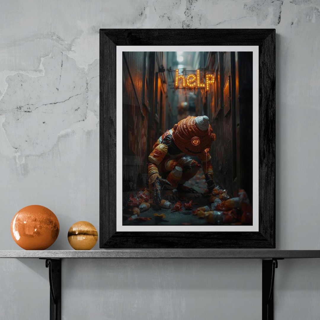Weirdcore Halloween Candy Corn Man | Poster Print | Surreal Wall Art - Etsy