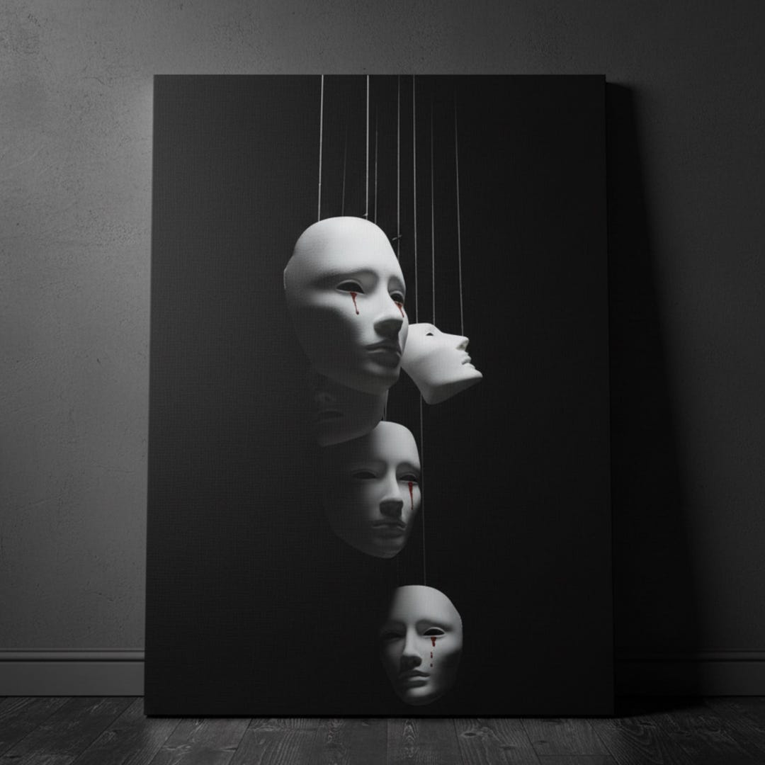 Hanging Mask Dreamcore Art – Surreal Weirdcore Identity - Etsy