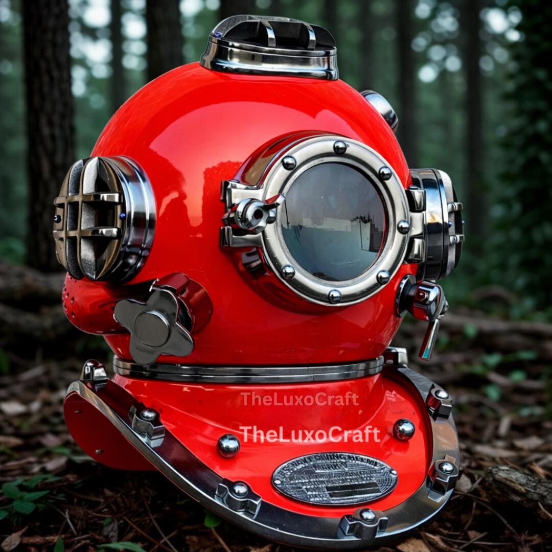 18” Vintage Brass Diving Helmet Replica | Nautical Decor Statement ...