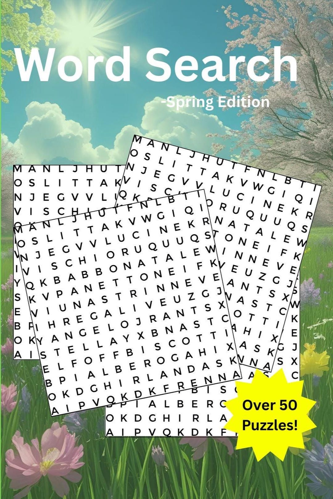 Spring Word Search Puzzle Book – Digital Download | 55 Fresh Printables ...