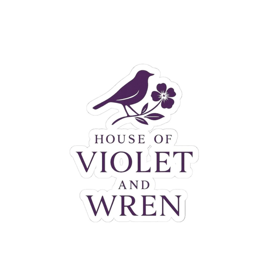 House of Violet and Wren Logo Kiss-cut Stickers | Floral Decal - Etsy