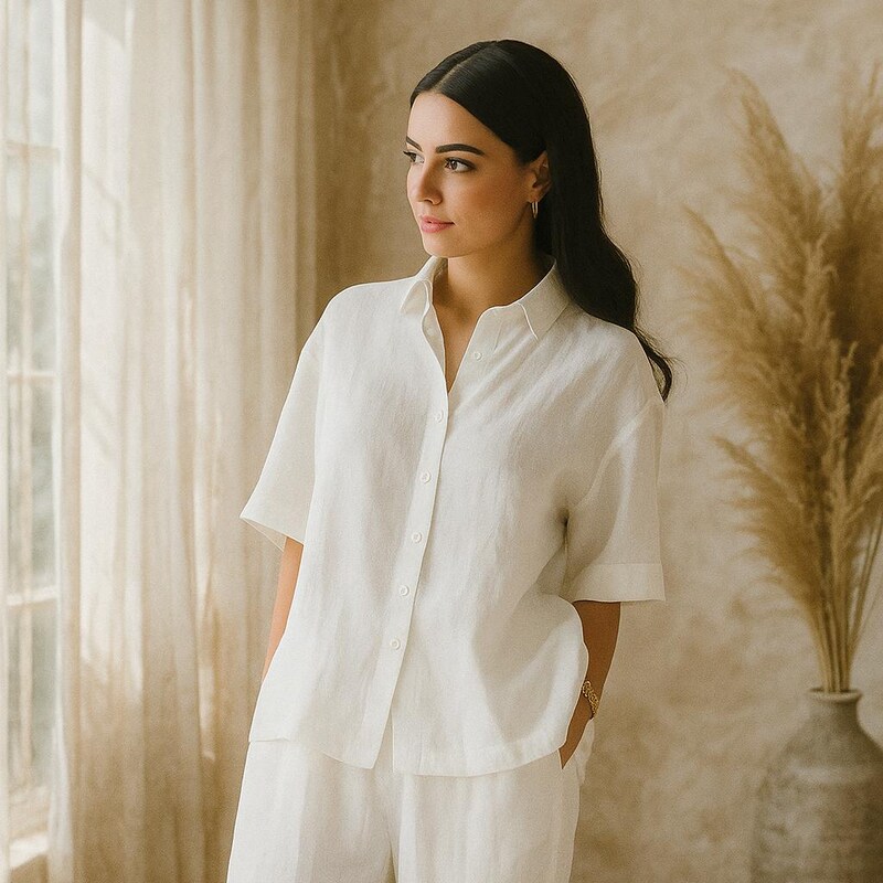 White Linen Dress - Etsy