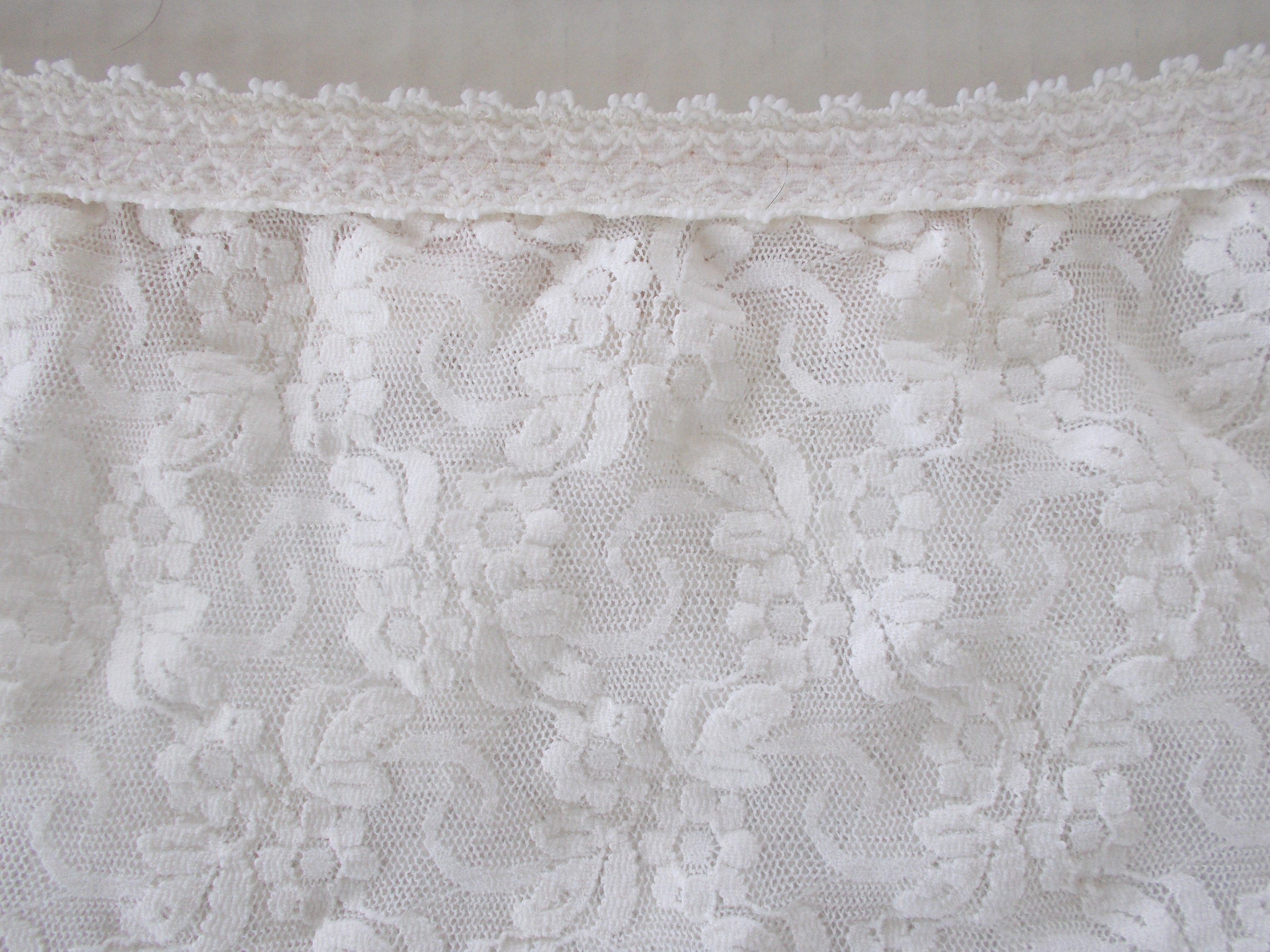 Vintage White A-line Half Slip With Stretch Lace Panel - Etsy