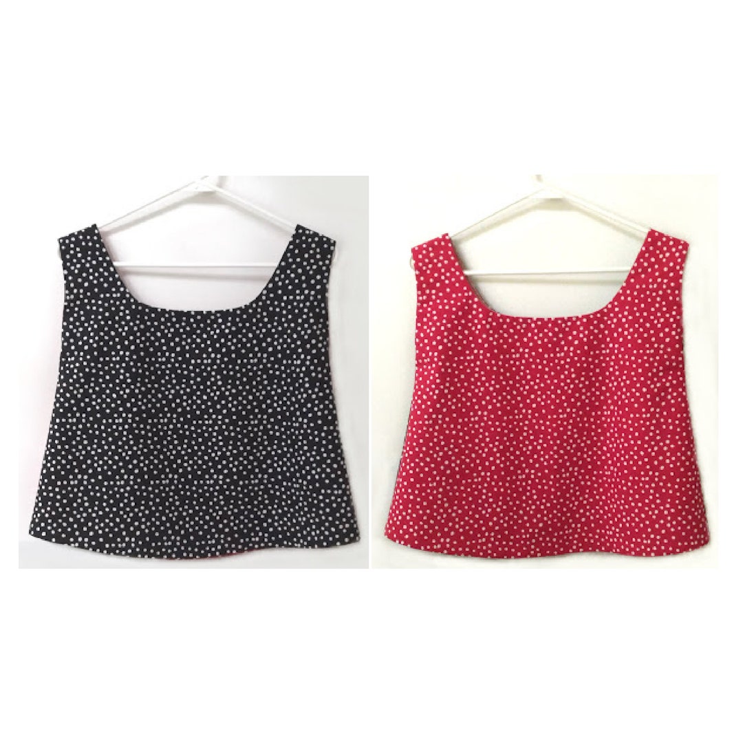 Crop Top Front/back REVERSIBLE (S/M) - Etsy