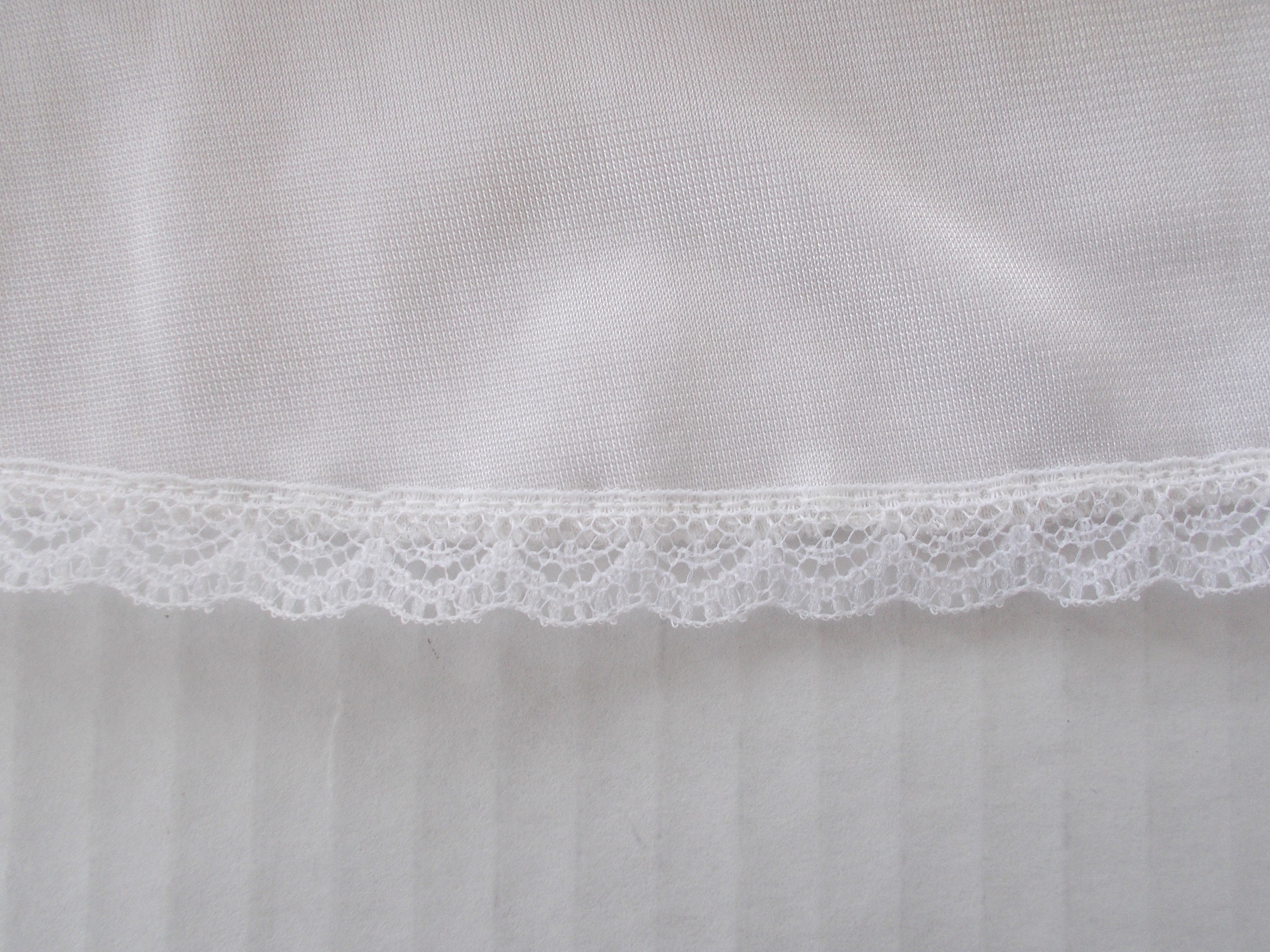 Vintage White A-line Half Slip With Stretch Lace Panel - Etsy