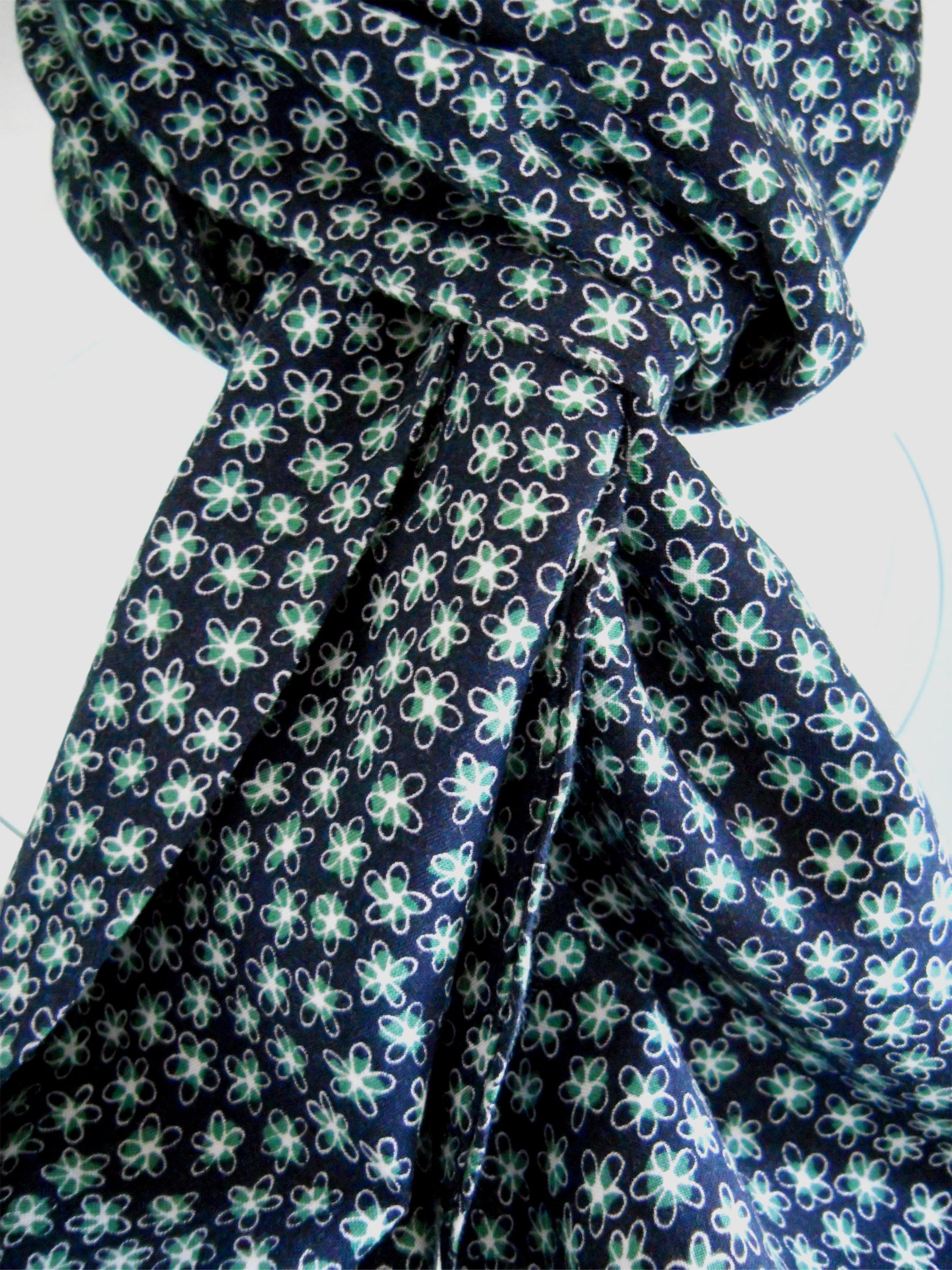 Tiny Flowers Motif Fabric Scarf 59.5 Long x 9.5 | Etsy