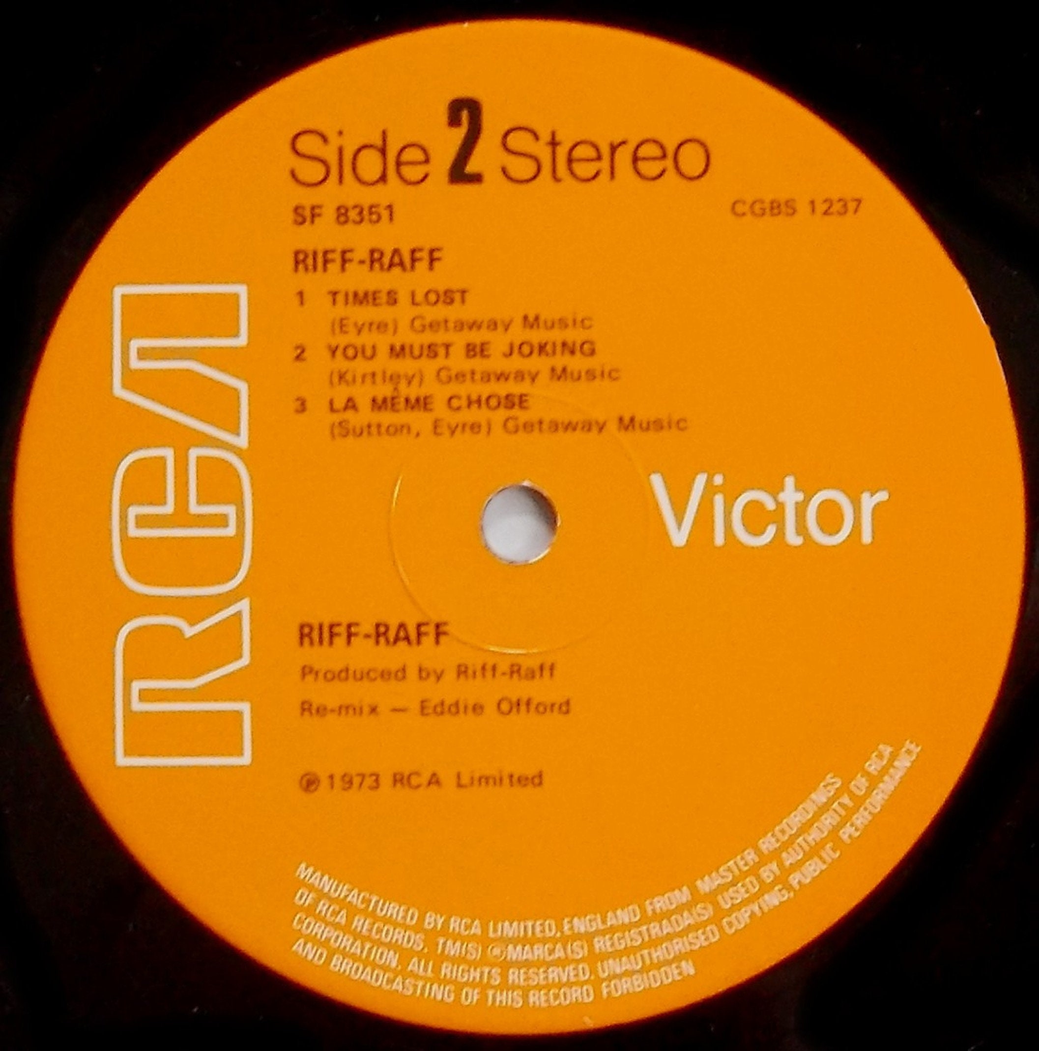 RIFF RAFF 1973 British Import Original Release - Etsy.de