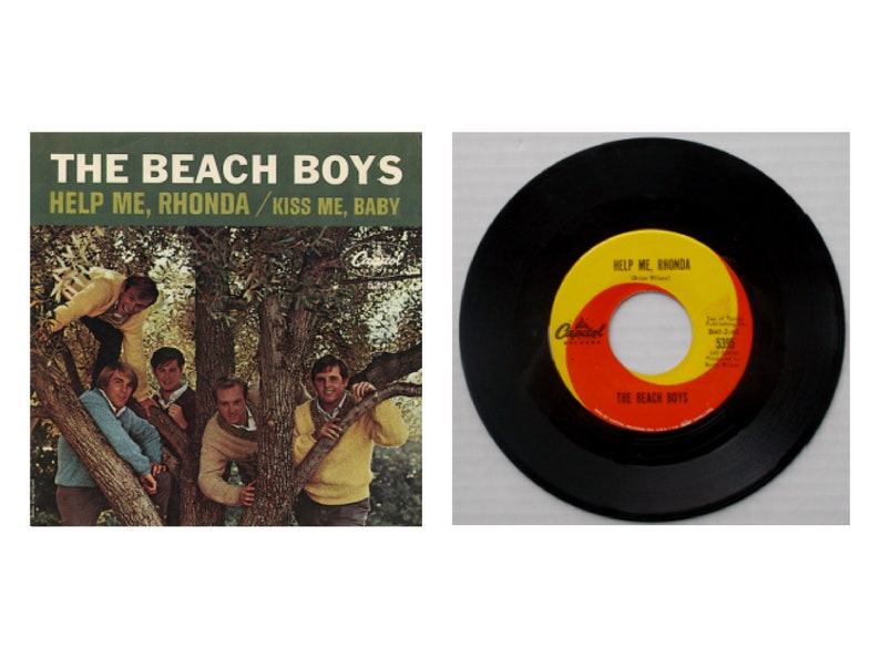 THE BEACH BOYS • 7" Vinyl • Help Me, Rhonda & Kiss Me, Baby • Capitol ...