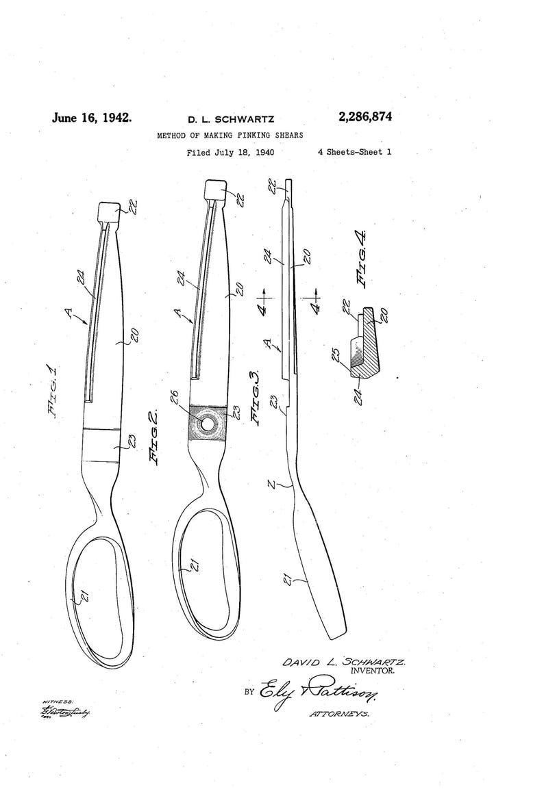 1940's Wiss Pinking Shears — Model C — Patent No 2,286,874 - Etsy