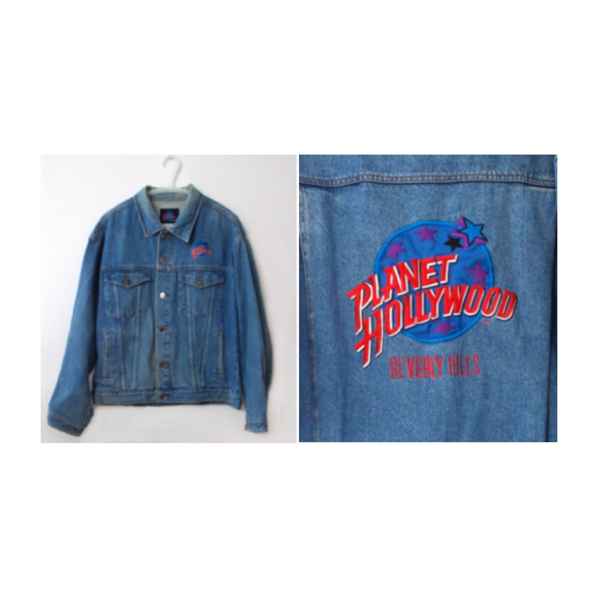 Planet Hollywood Denim Jacket - Etsy Planet Hollywood Denim Jacket - Etsy