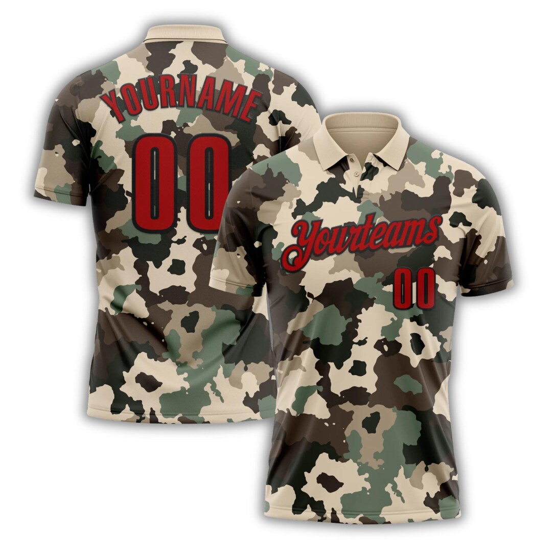 Custom Camo Team Polo Shirt: Personalized Athletic Fit - Etsy