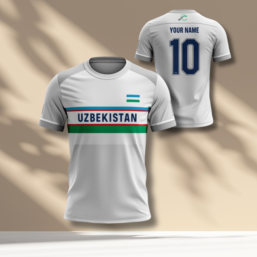 Uzbekistan Inspired Soccer Shirt Set, Custom Name Number, World Cup ...
