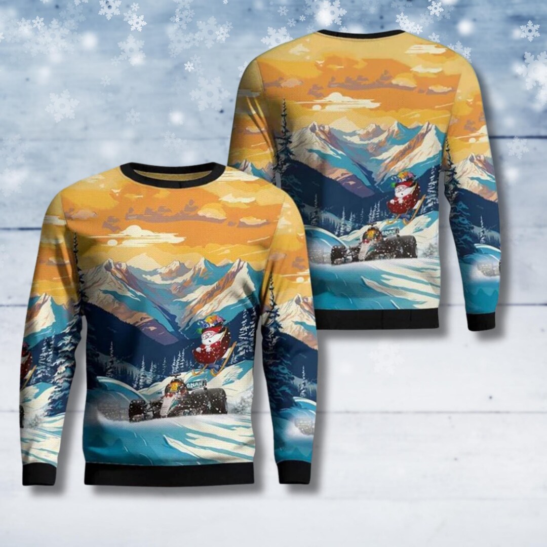Red Bull Racing Christmas Sweater: Formula 1 Snowman Ugly Xmas Top - Etsy