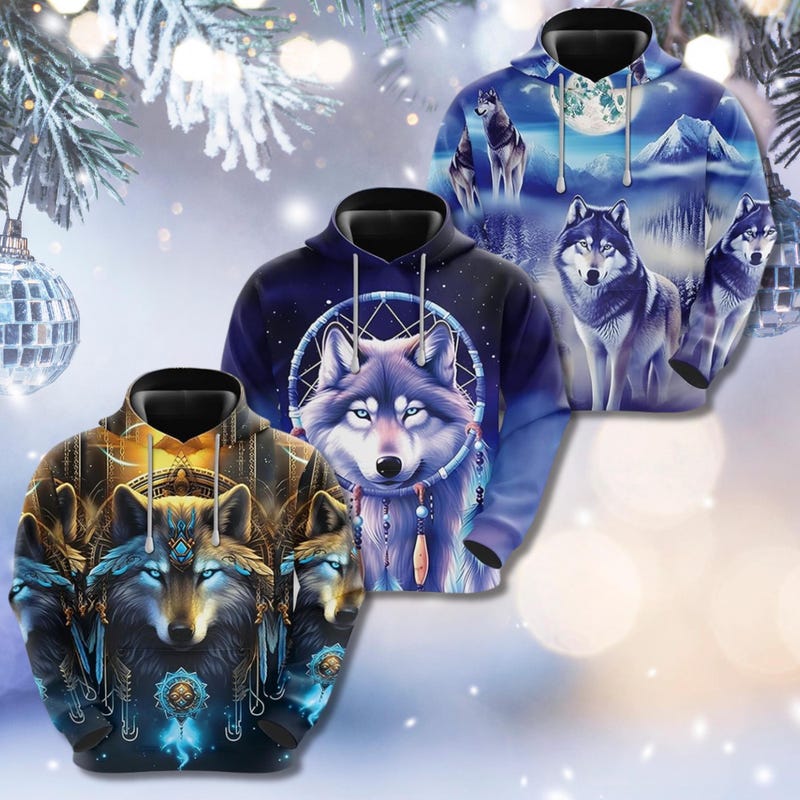 Galaxy Wolf Hoodie - Etsy