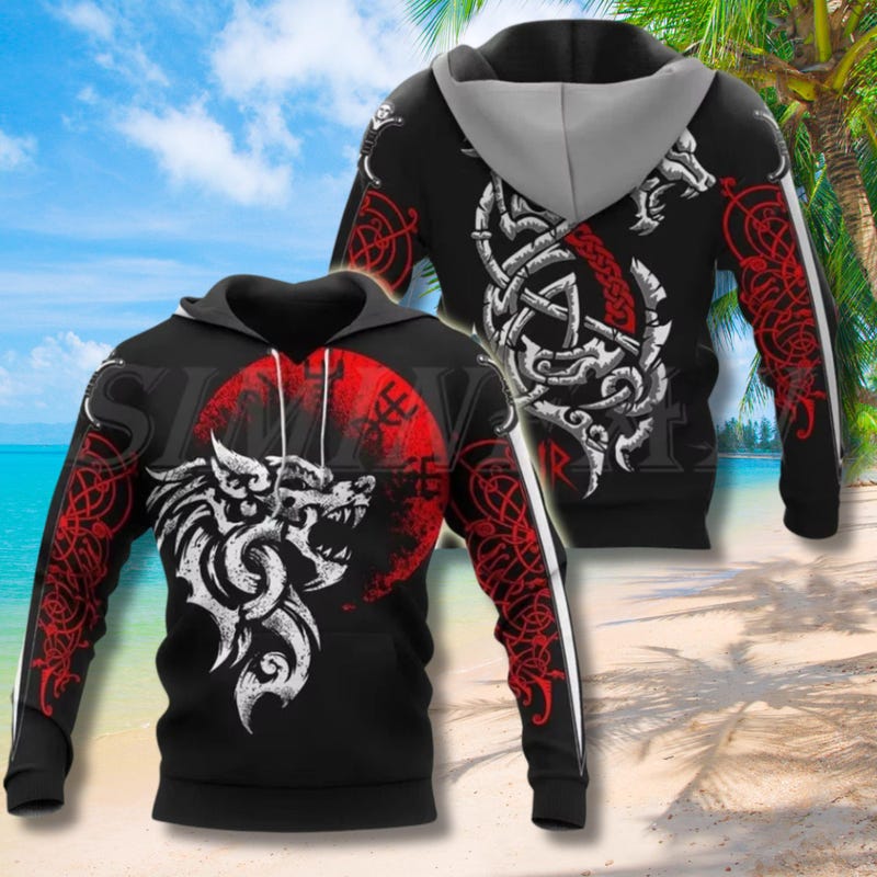 Viking Tribal Hoodie - Etsy