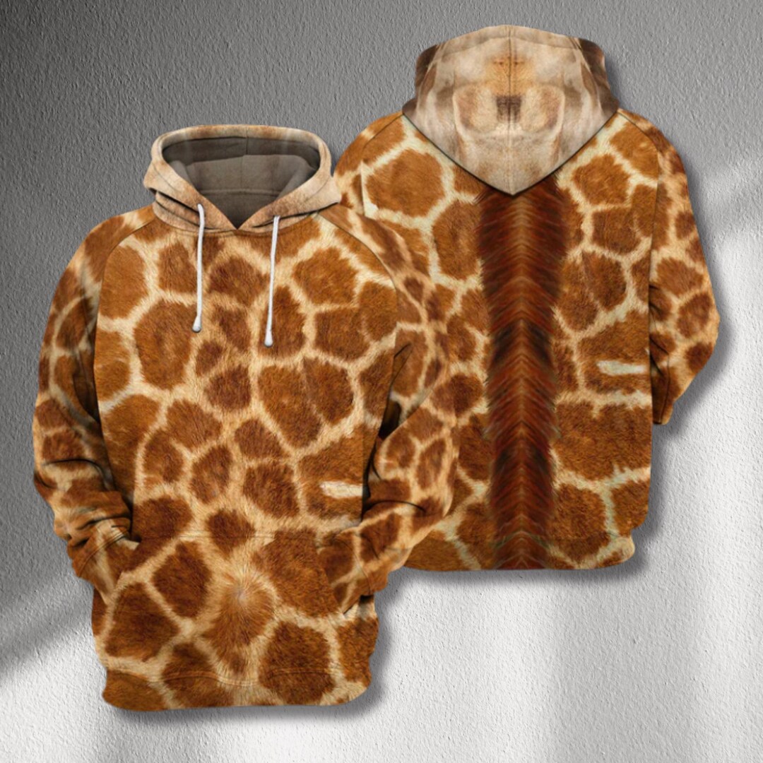 Giraffe 3D All Over Print Hoodie Sweatshirt T Shirt Unisex Animal ...
