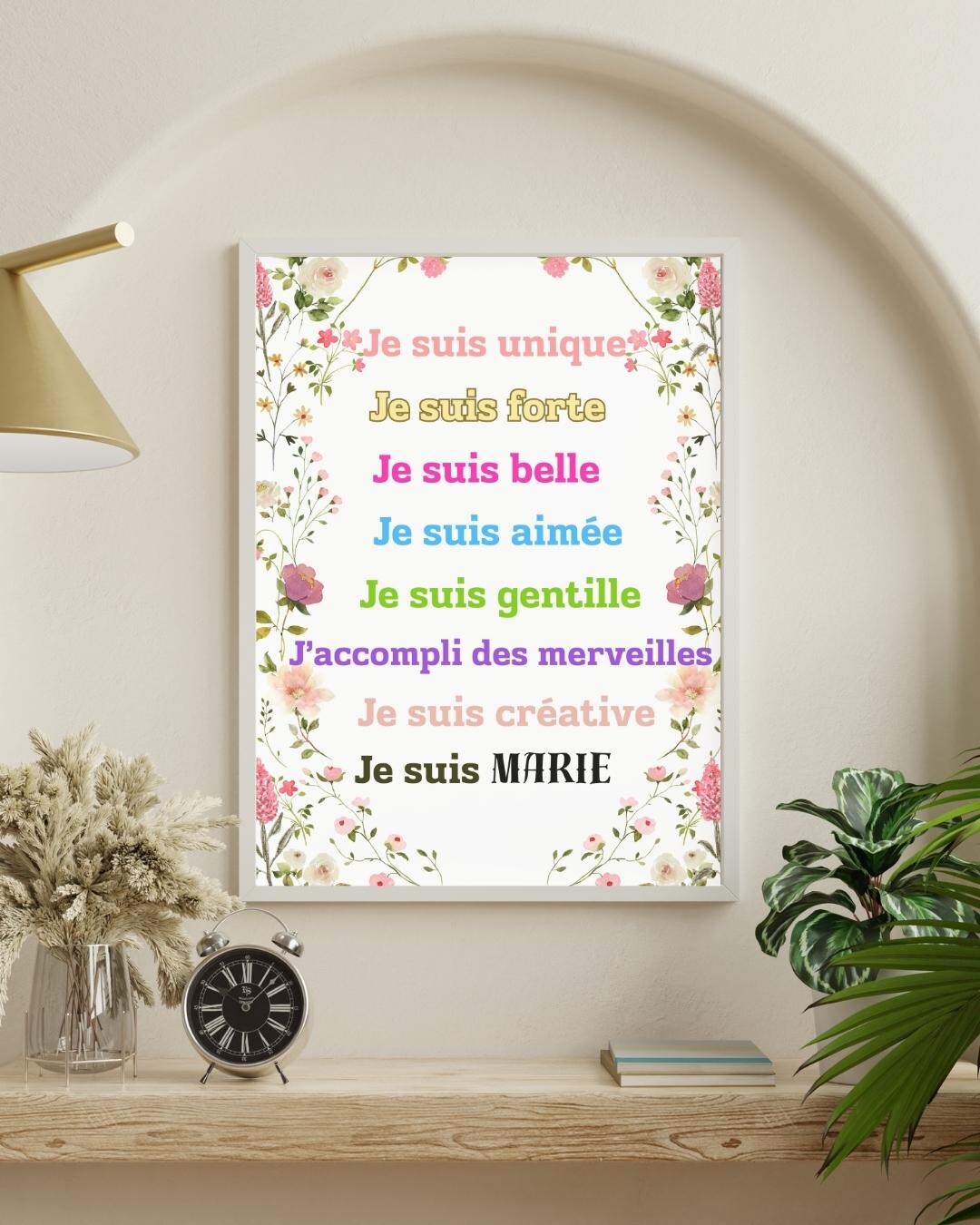 Personalized Affirmation Poster. Poster for Girls. - Etsy