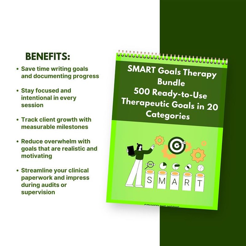 SMART Goals Therapy Guide | 400+ Mental Health Objectives (PDF) - Etsy