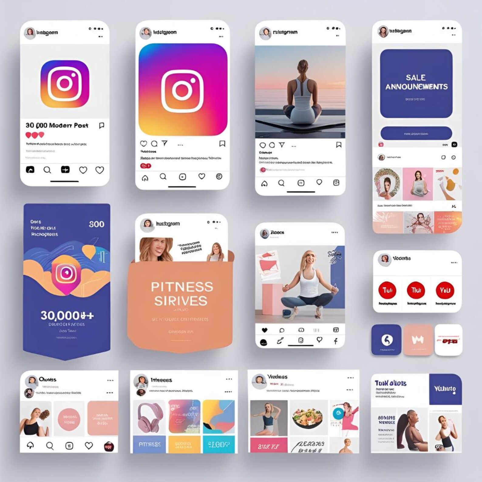Mega 30,000+ Social Media Canva Templates | Creative, Modern Easy-to ...