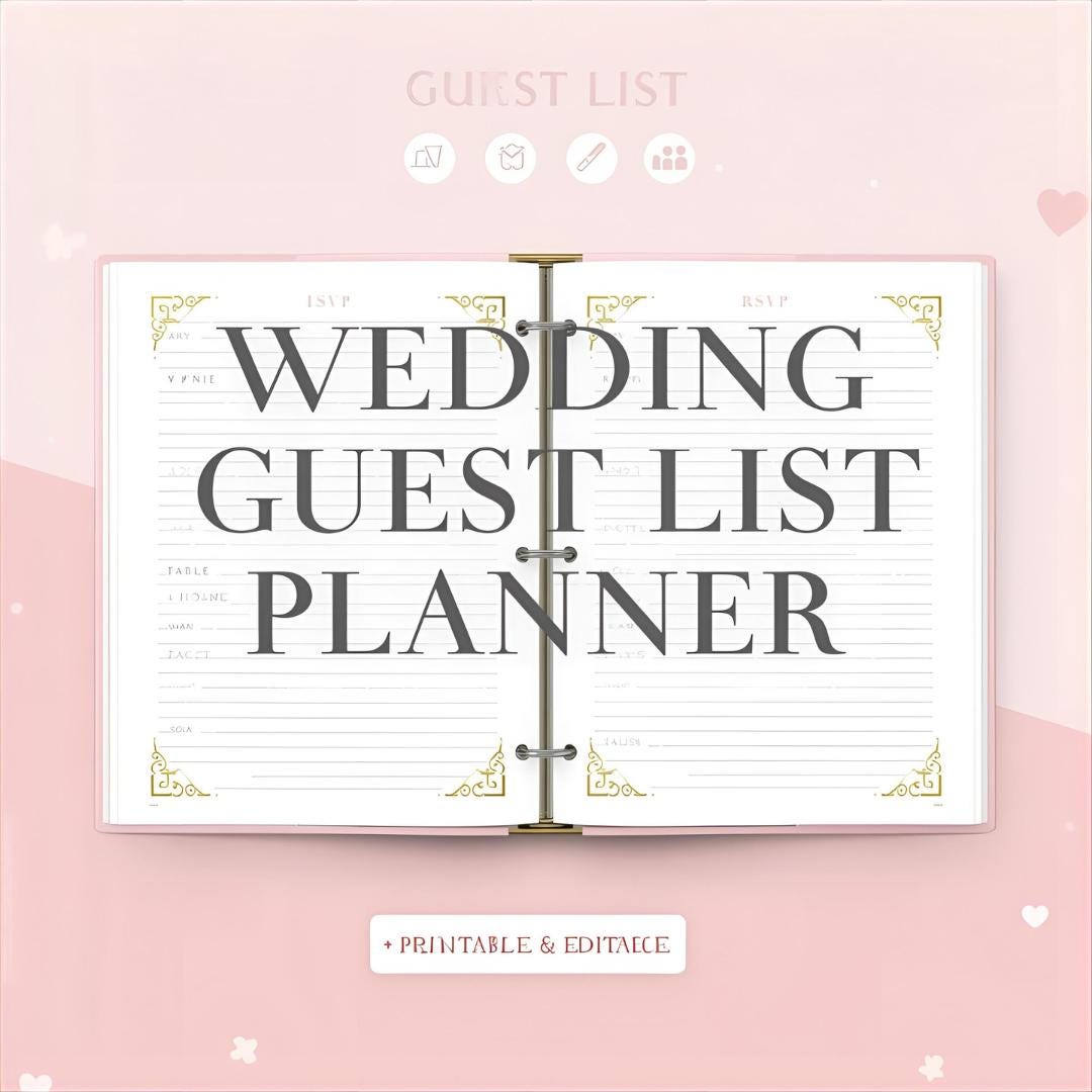 Wedding Guest List Planner – RSVP Tracker & Seating Chart (google ...