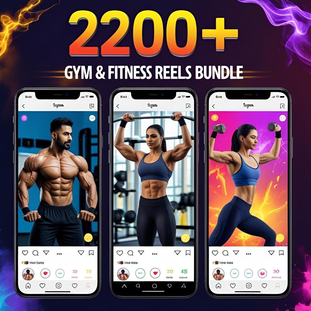 2200+ Gym & Fitness Reels Bundle: Social Media Content - Etsy