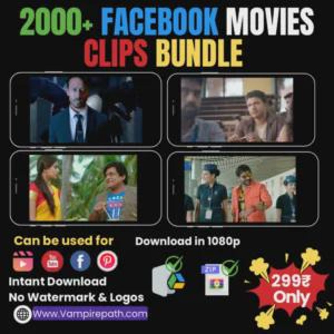 2000+ Viral Movie Clips Bundle | Social Media Reels, Shorts (MP4 ...