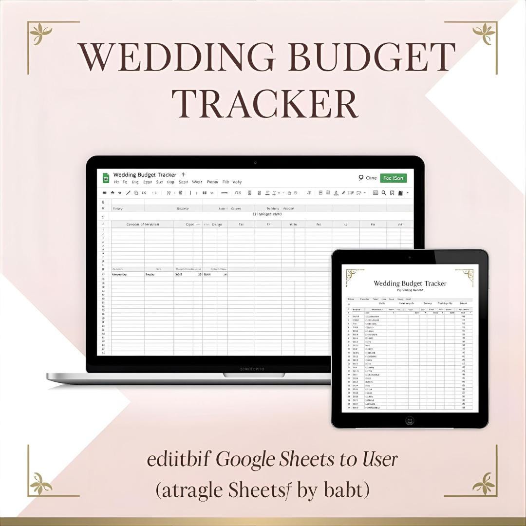 Buy Wedding Budget Spreadsheet: Google Sheets & Excel Planner (digital ...