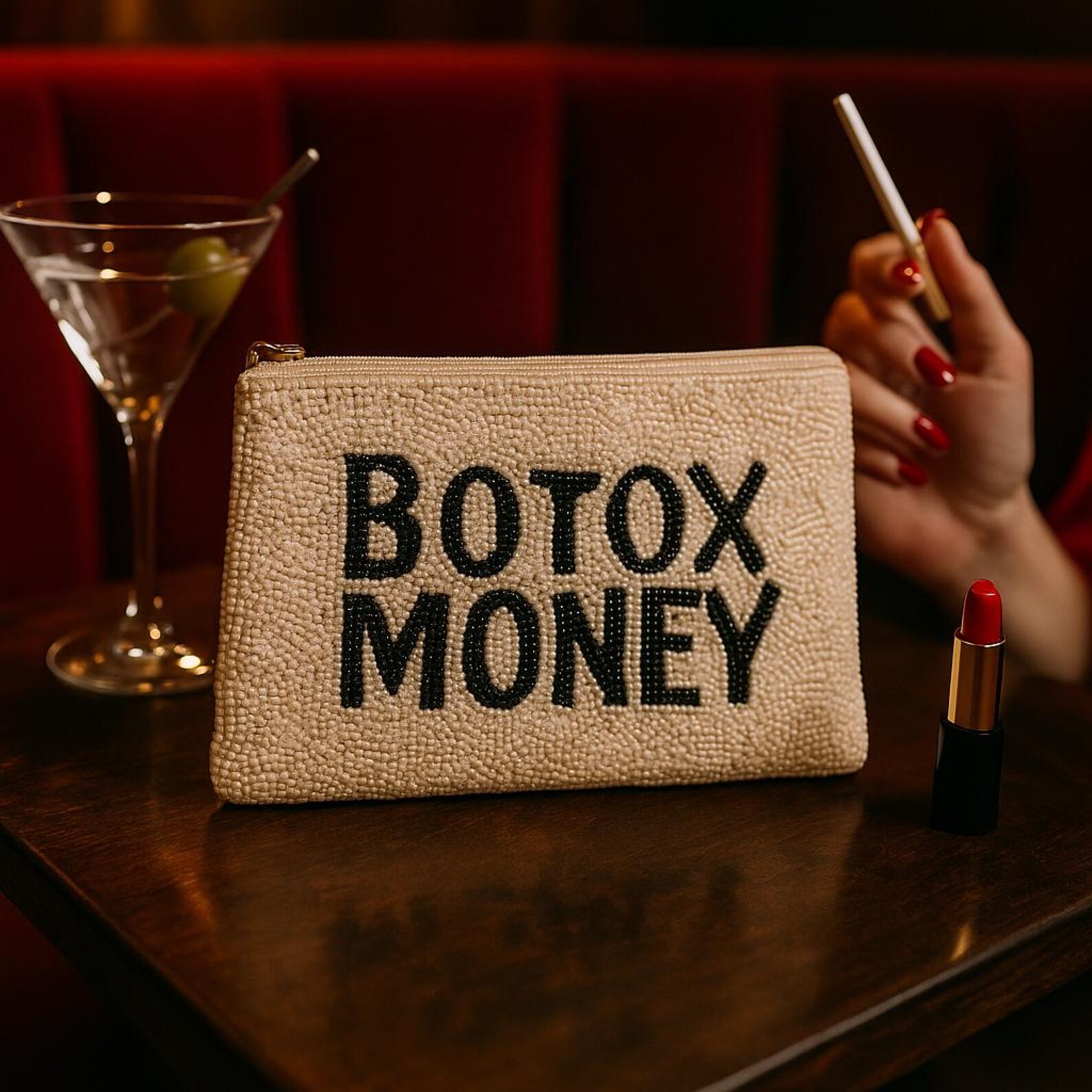 XXL Botox Money Beaded Clutch – Funny Cosmetic Fund Bag – Med Spa ...