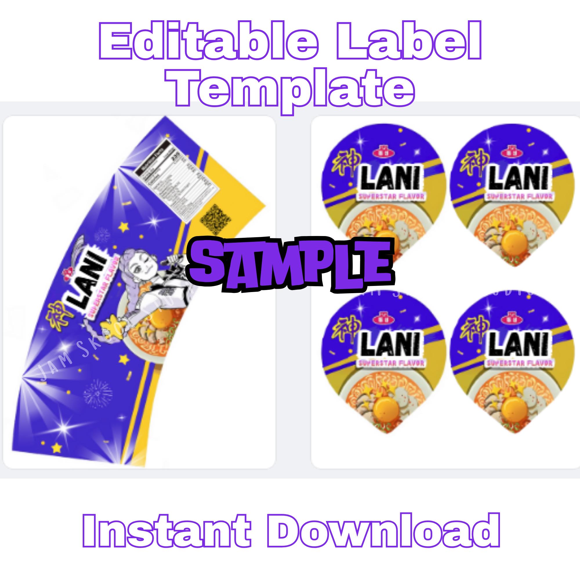 Custom Ramen Cup Label Template | Kpop Demon Hunters Inspired (canva ...